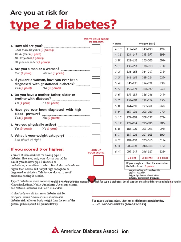 Type 2 Diabetes?: Are You at Risk For | PDF | Diabetes | Metabolic ...