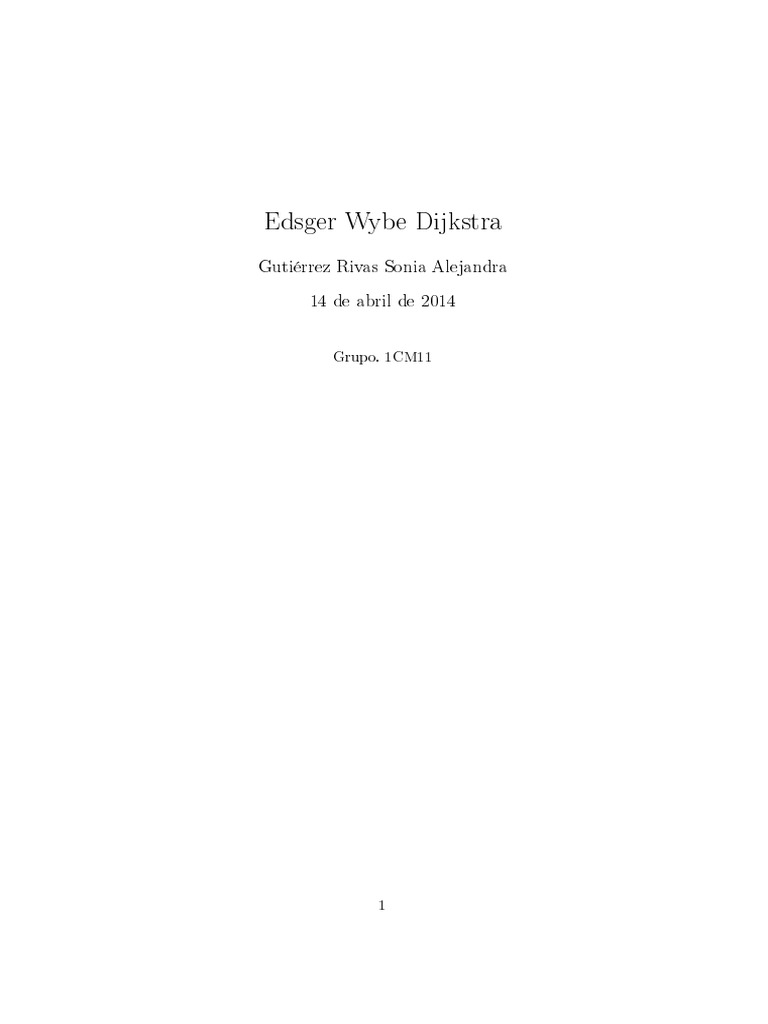 Vida y legado de Edsger Dijkstra | PDF | Software | Ingeniería Informática