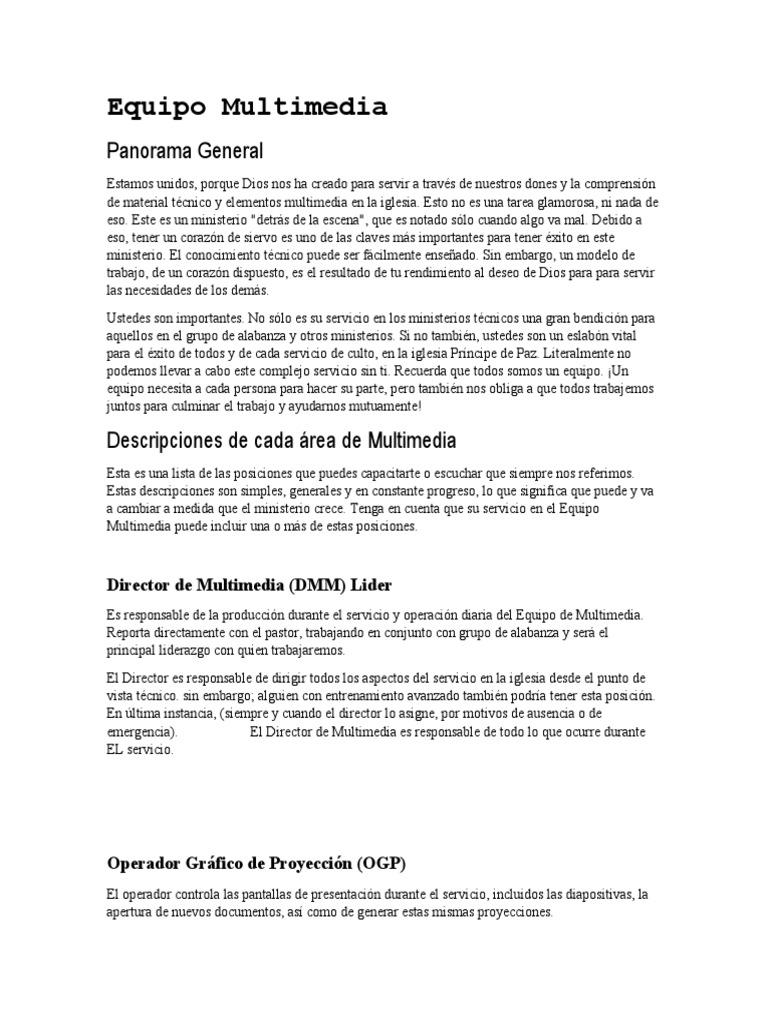 Equipo Multimedia Estructura | PDF | Publicidad | Multimedia