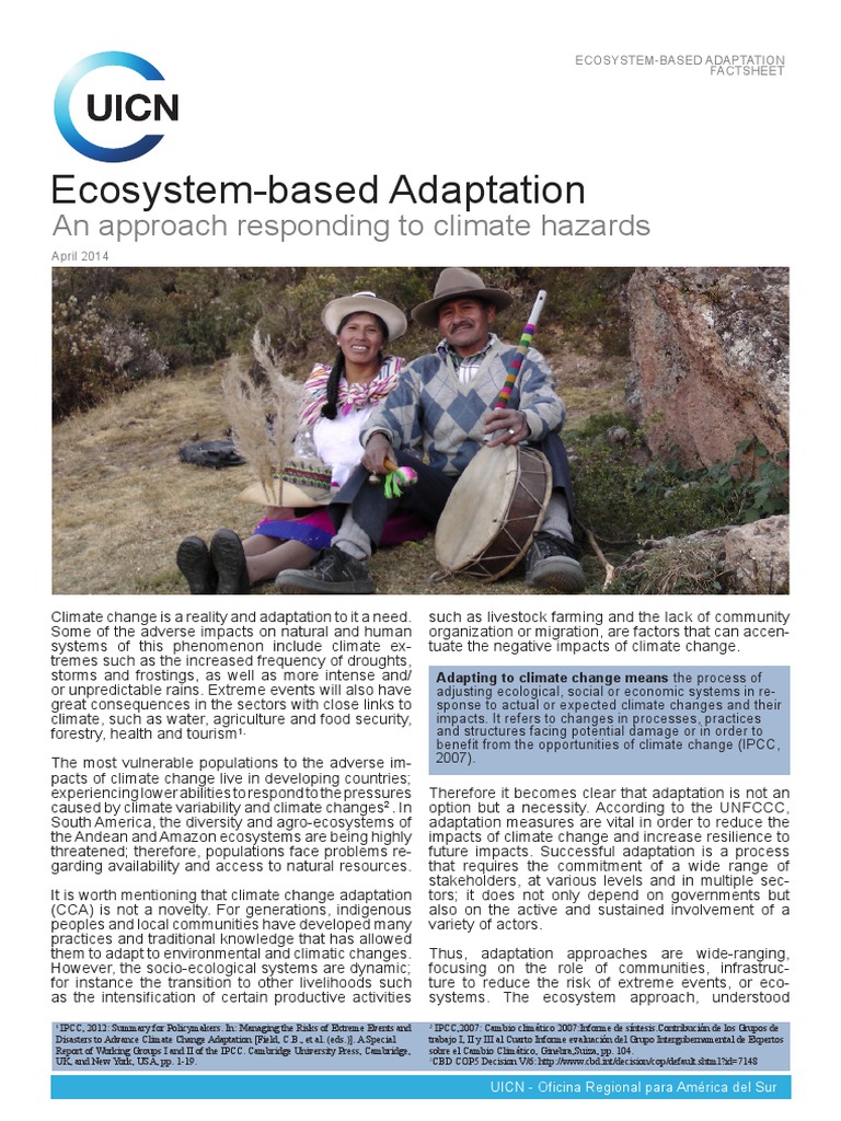 EbA Adaptation | PDF | Global Environmental Issues | Climate Change