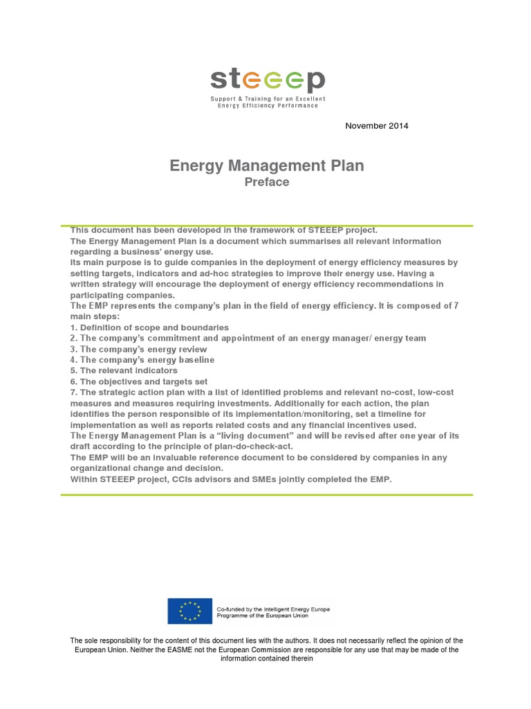 Energy Management Plan: Preface | PDF | Fluorescent Lamp | Energy ...