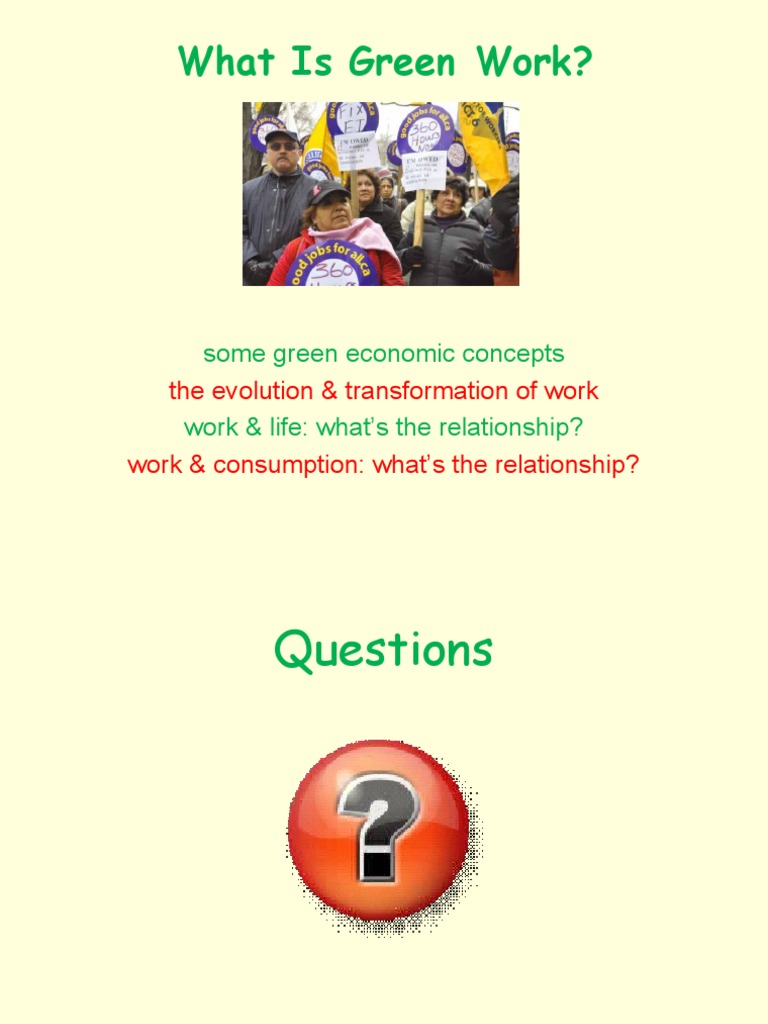 What Is Green Work? | PDF | Green Economy | Wealth