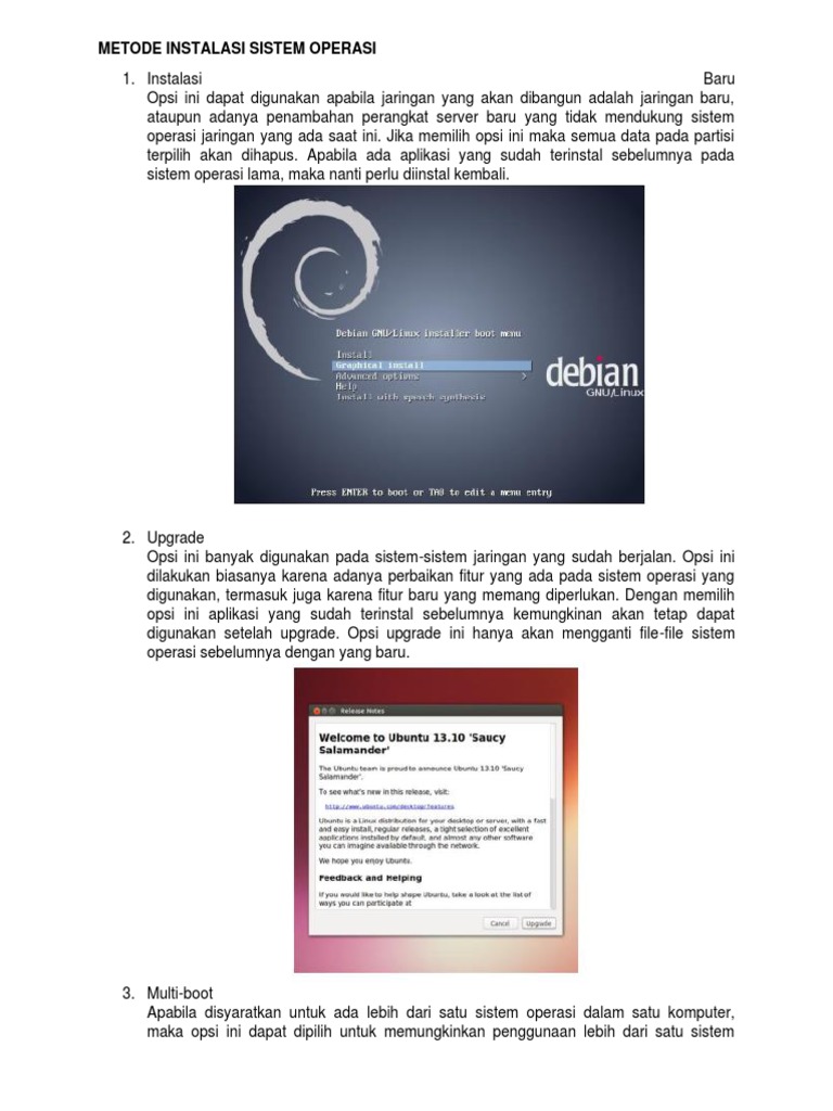 Metode Instalasi Sistem Operasi | PDF