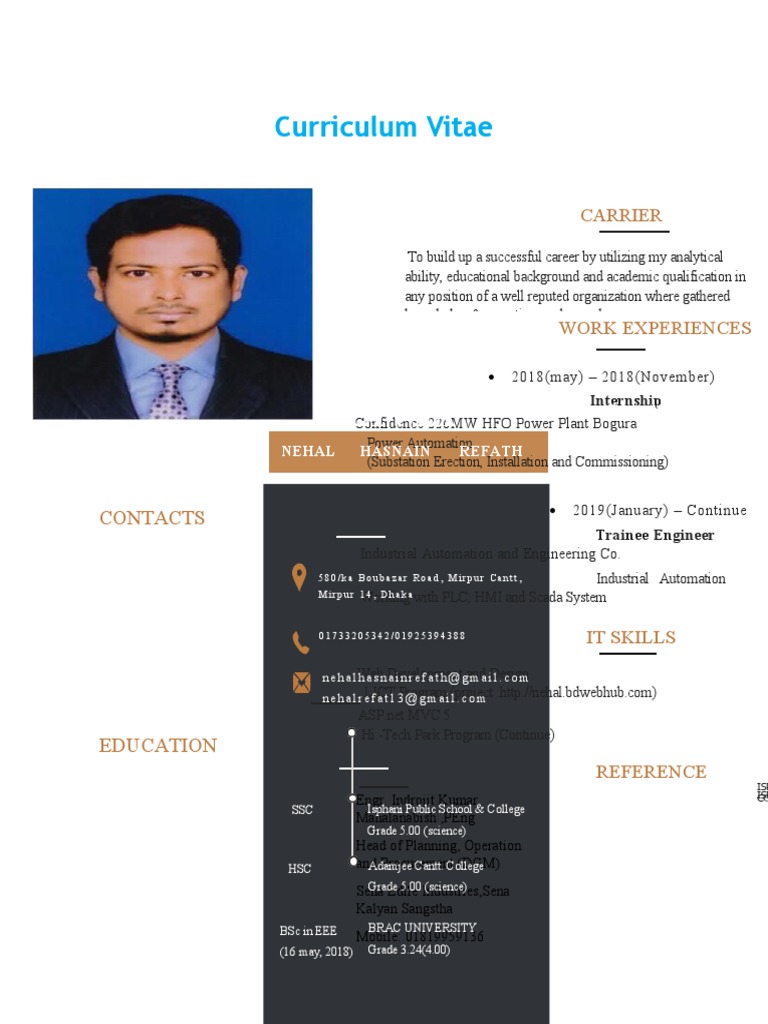 Nehal Hasnain Refath's CV and Skills | PDF | Cybernetics | Systems Science