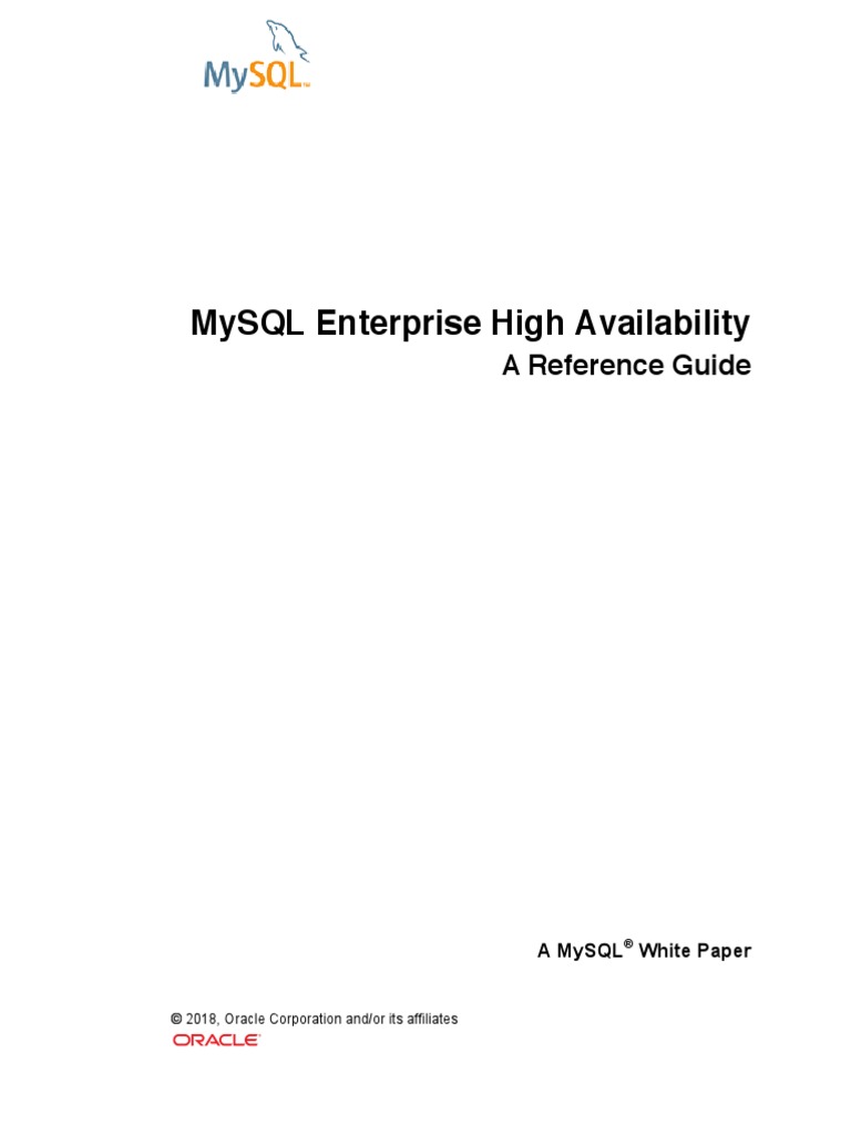 Mysql Enterprise High Availability: A Reference Guide | PDF | My Sql ...