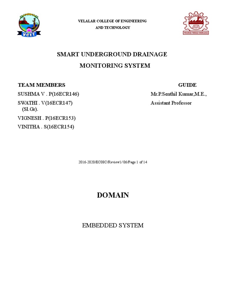Smart Underground Drainage Monitoring System | PDF | Internet Of Things ...