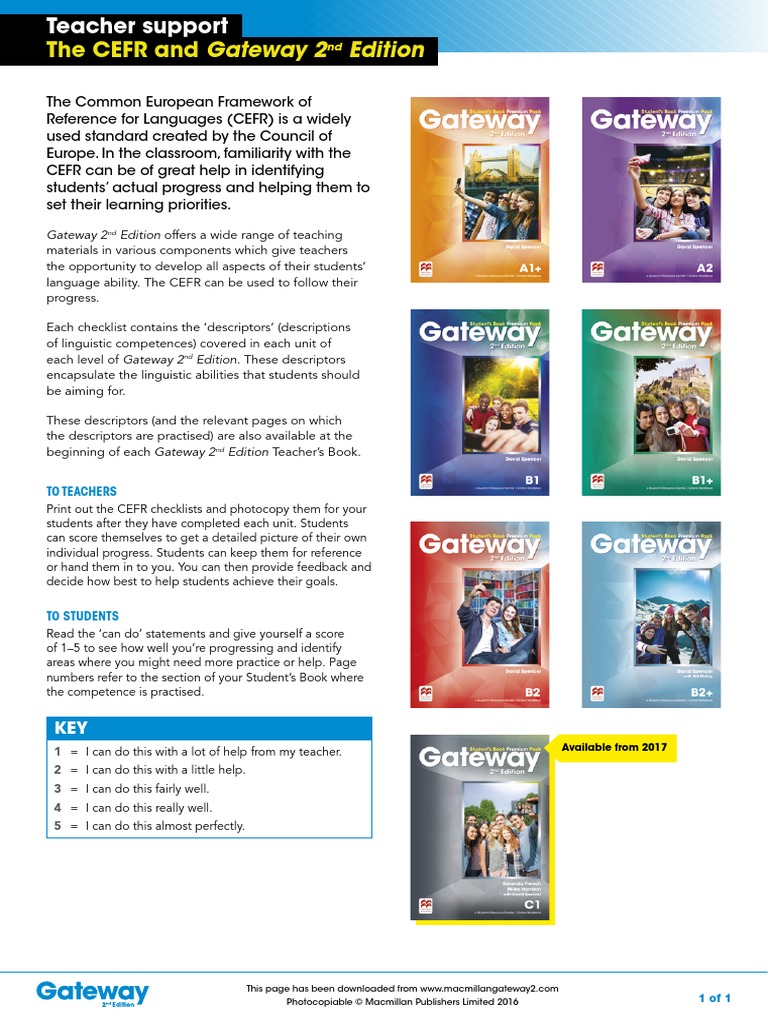 B2+ CEFR Checklist Teacher's Guide | PDF