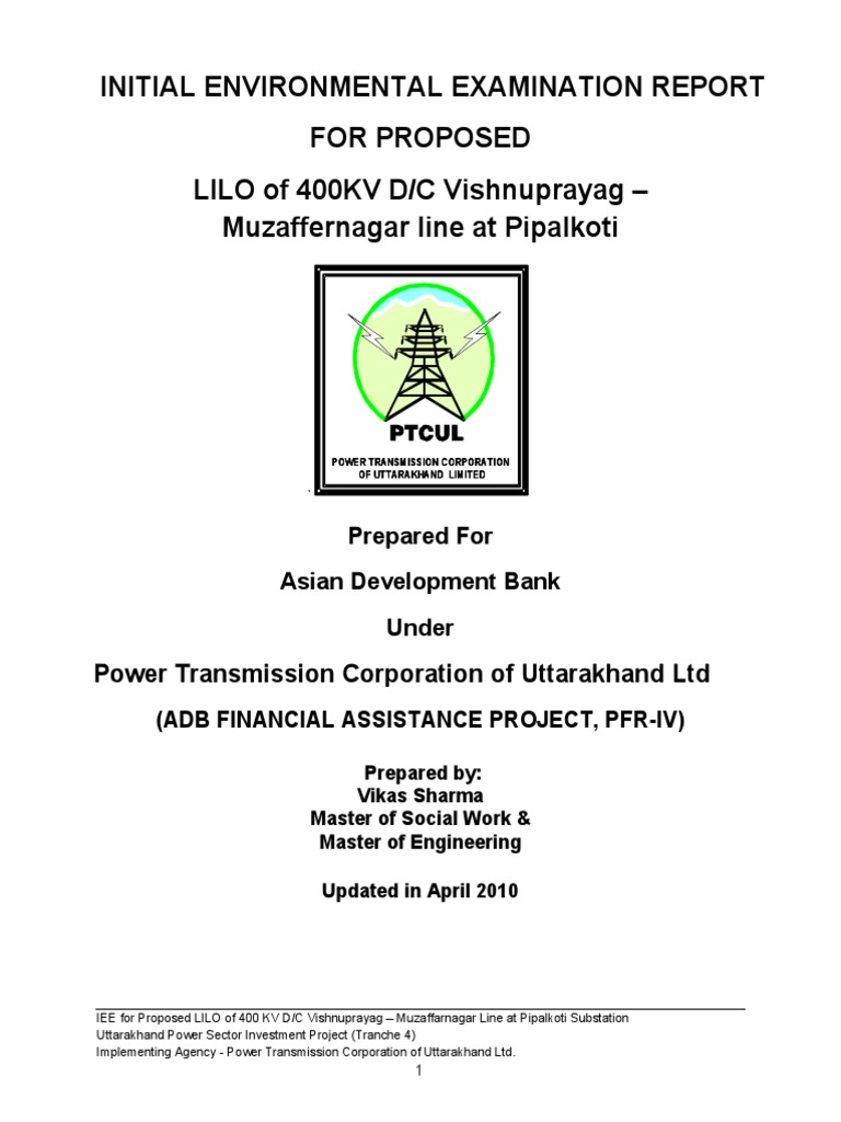 LILO of 400KV DC Vishnuprayag | PDF | Hydroelectricity | Electric Power ...