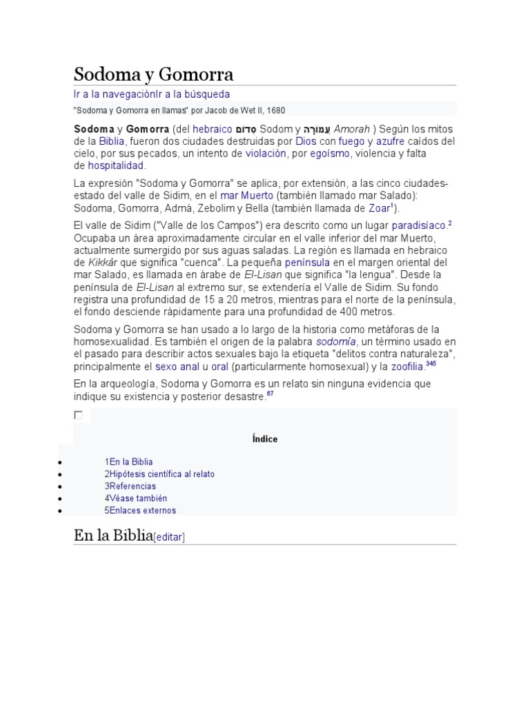 Sodoma | PDF | Sodoma y Gomorra | Contenido bíblico