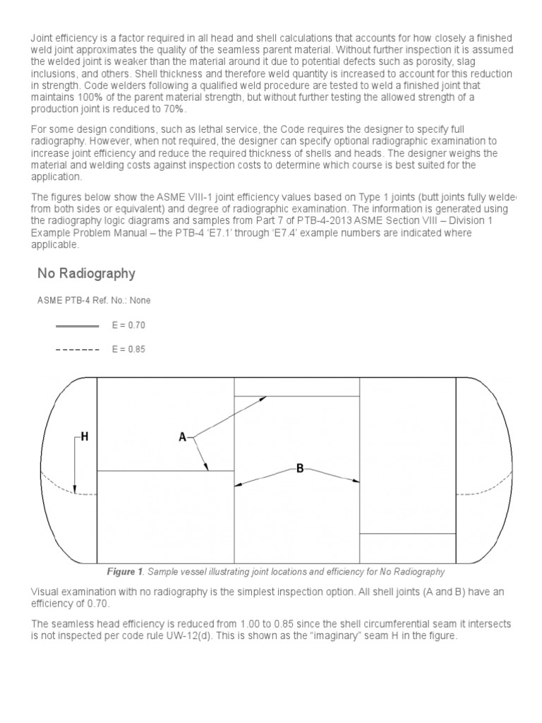 Joint Efficiency - Pressure Vessel Engineering PDF | PDF | Welding ...