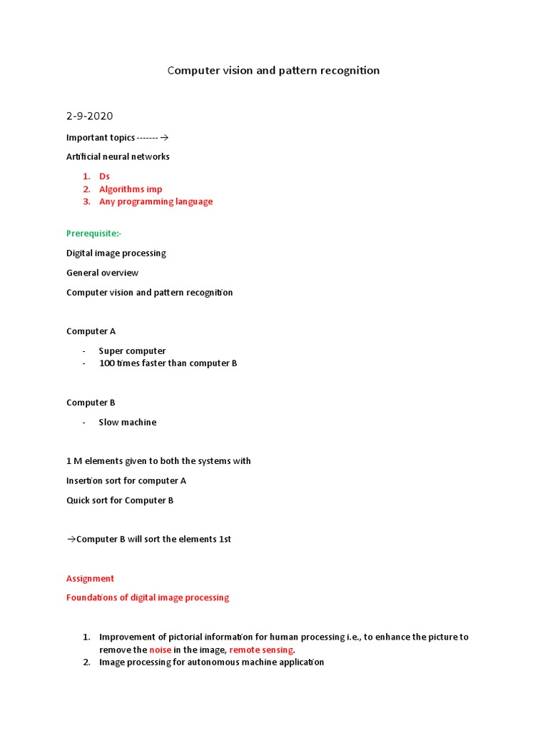 Computer Vision and Pattern Recognition | Download Free PDF | Computer ...