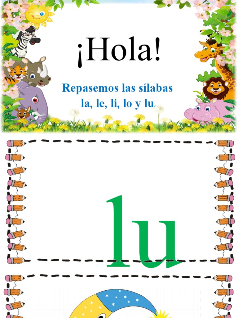 Repaso de sílabas: la, le, li, lo, lu | PDF