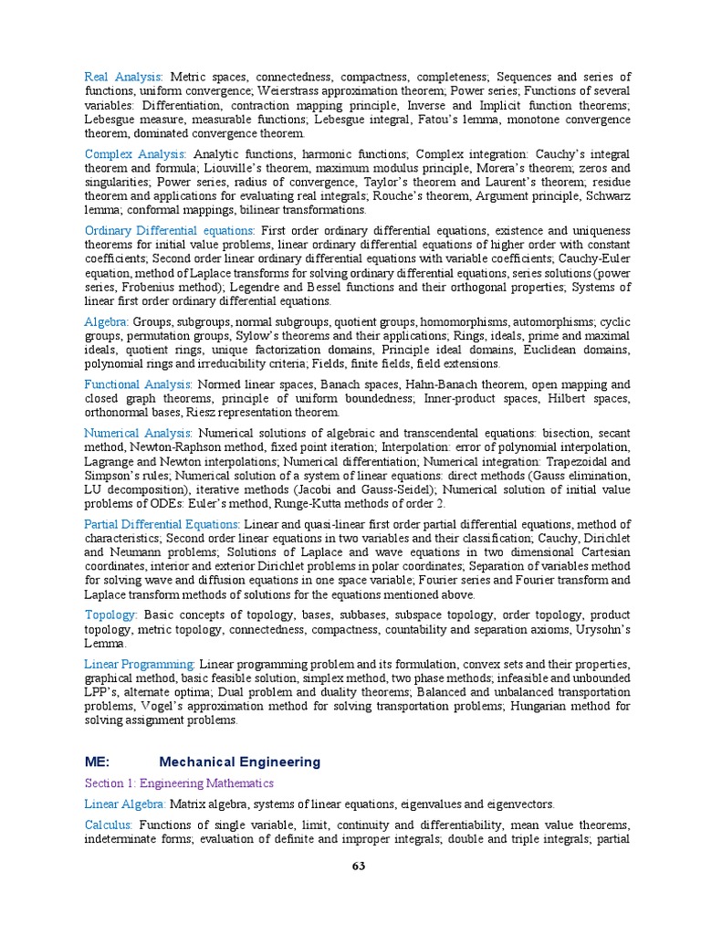 Gate Me Syllabus | PDF | Heat Transfer | Ordinary Differential Equation