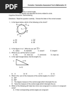Formulae: Mathematics Form 2 Standardised Test 1: Circles Duration: 30 ...