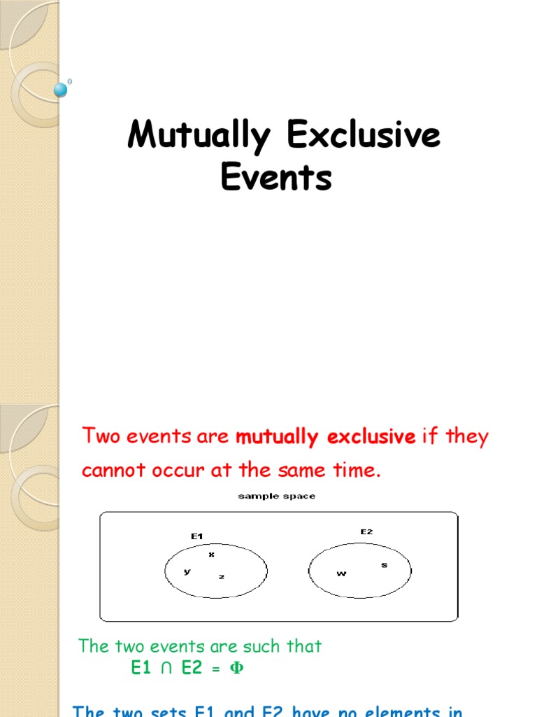 Mutually Exclusive Events | PDF | Logic | Teaching Mathematics