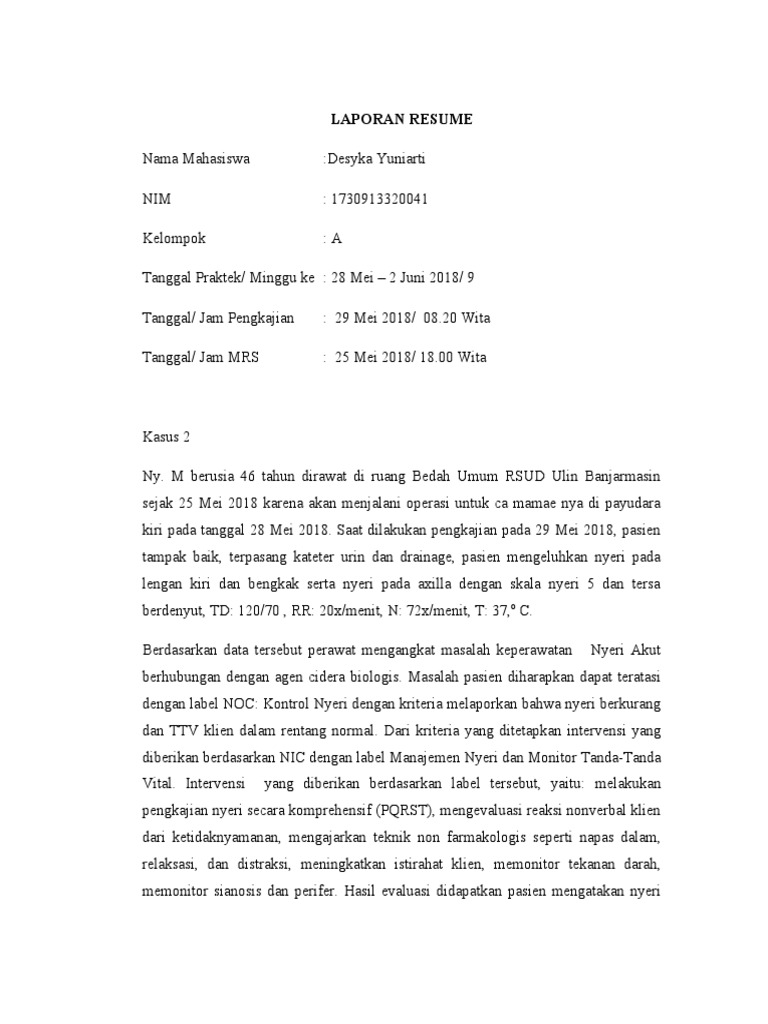 Laporan Resume - 2 | PDF
