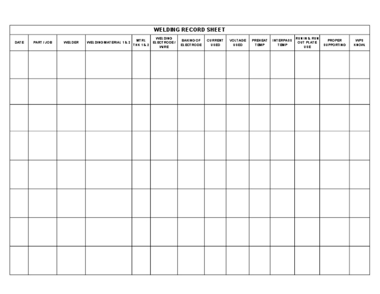 Welding Sheet PDF | PDF