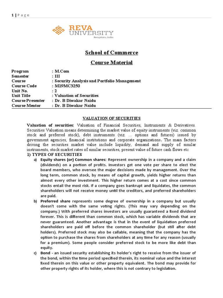 M19MC3250 - Sapm UNIT 2 - 00365 | PDF | Bonds (Finance) | Preferred Stock