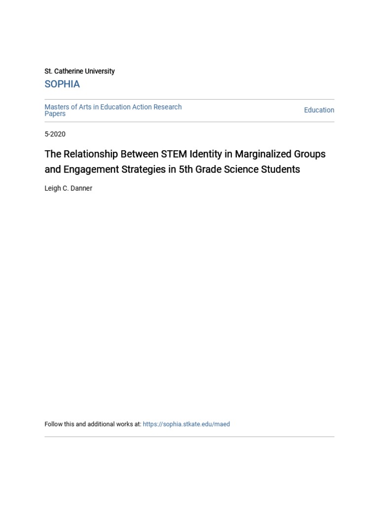 The Relationship Between STEM Identity in Marginalized Groups and | PDF ...
