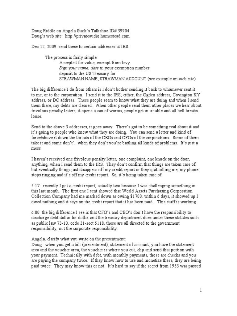 Money Order Guidance from Doug Riddle | PDF | Credit Card | Money Order