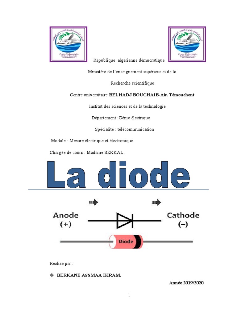 Types et fonctionnement des diodes électroniques | PDF | Diode | Tube ...