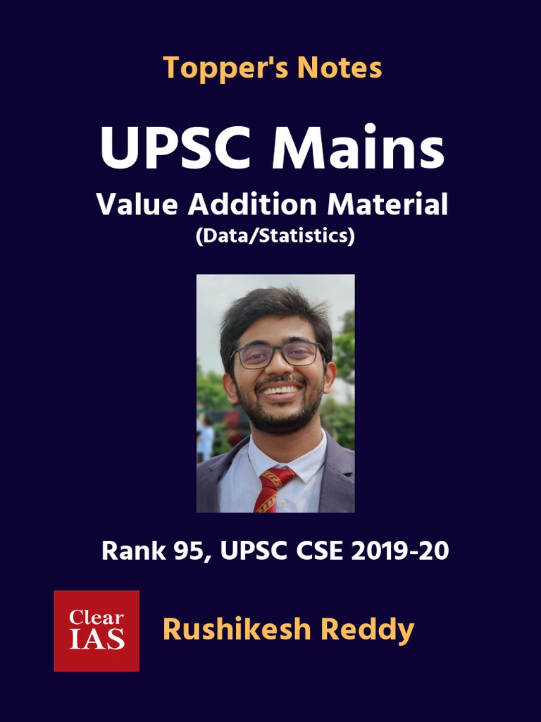 Topper Rushikesh Reddy Upsc Mains Value Addition Material Data ...