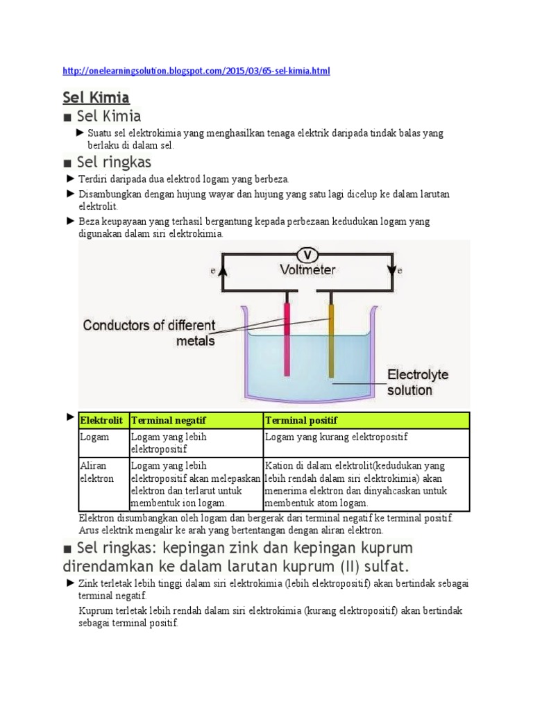 Redoks-Sel Kimia | PDF