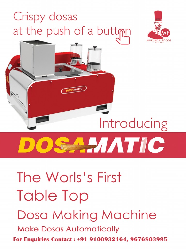 Dosa-Machine Manual PDF | PDF