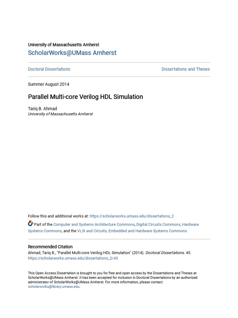 Parallel Multi-Core Verilog HDL Simulation | PDF | Field Programmable Gate Array | Parallel ...