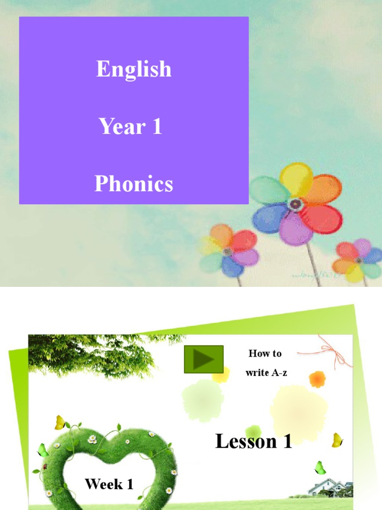 Year 1 Phonics: Week 1 Lessons | PDF | Nature