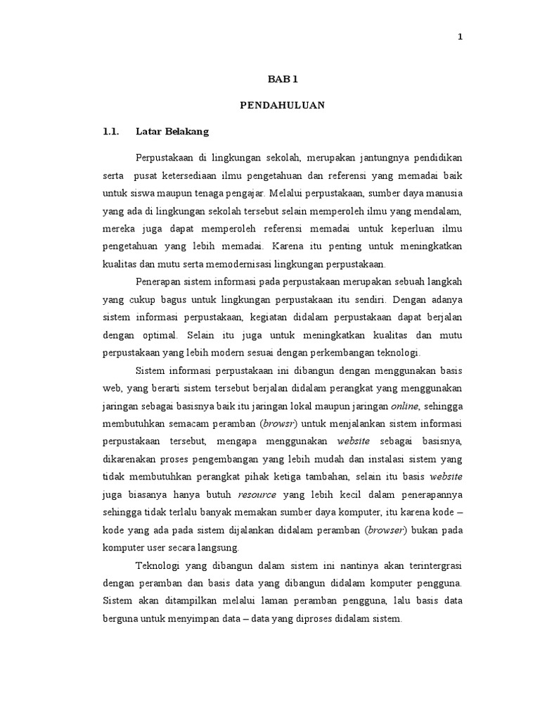 Sistem Informasi Perpustakaan Berbasis Web | PDF