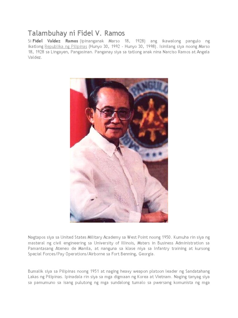 Talambuhay Ni Fidel Ramos | PDF