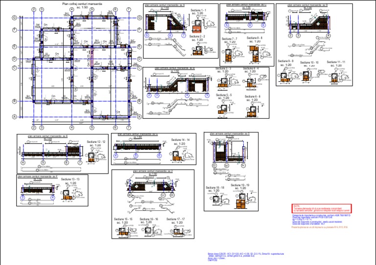 R14 Plan Cofraj, Arm Centuri Mansarda - 14 PDF | PDF