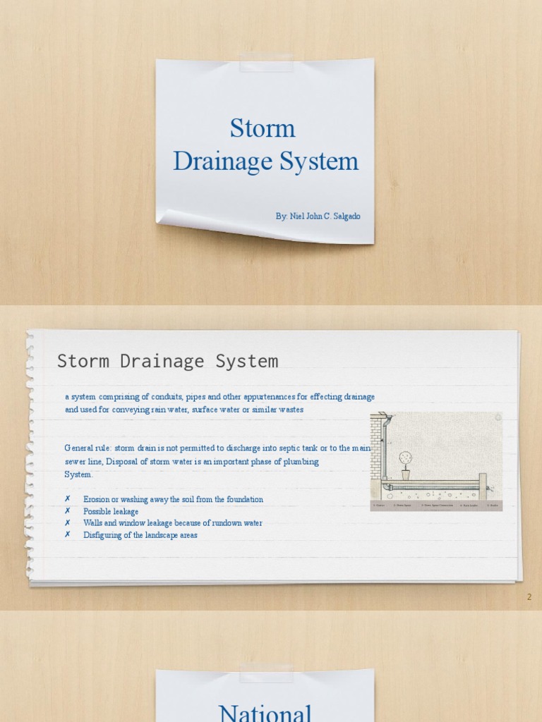 Storm Drainage System: By: Niel John C. Salgado | PDF | Plumbing | Storm Drain