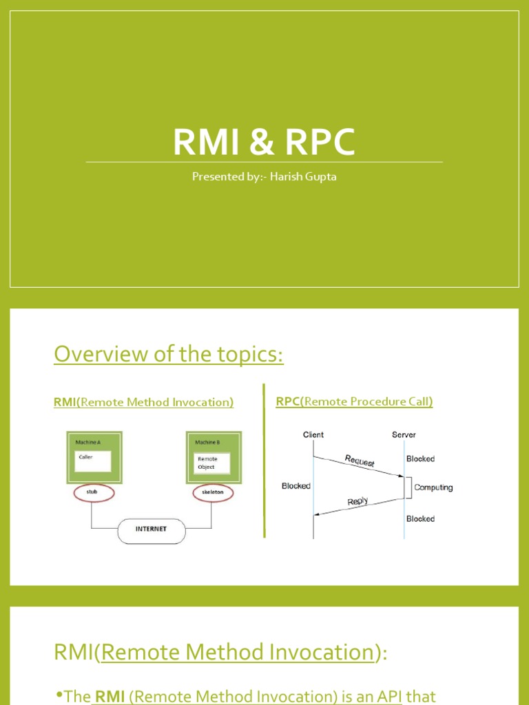 RMI & RPC | PDF | Computer Architecture | Computing