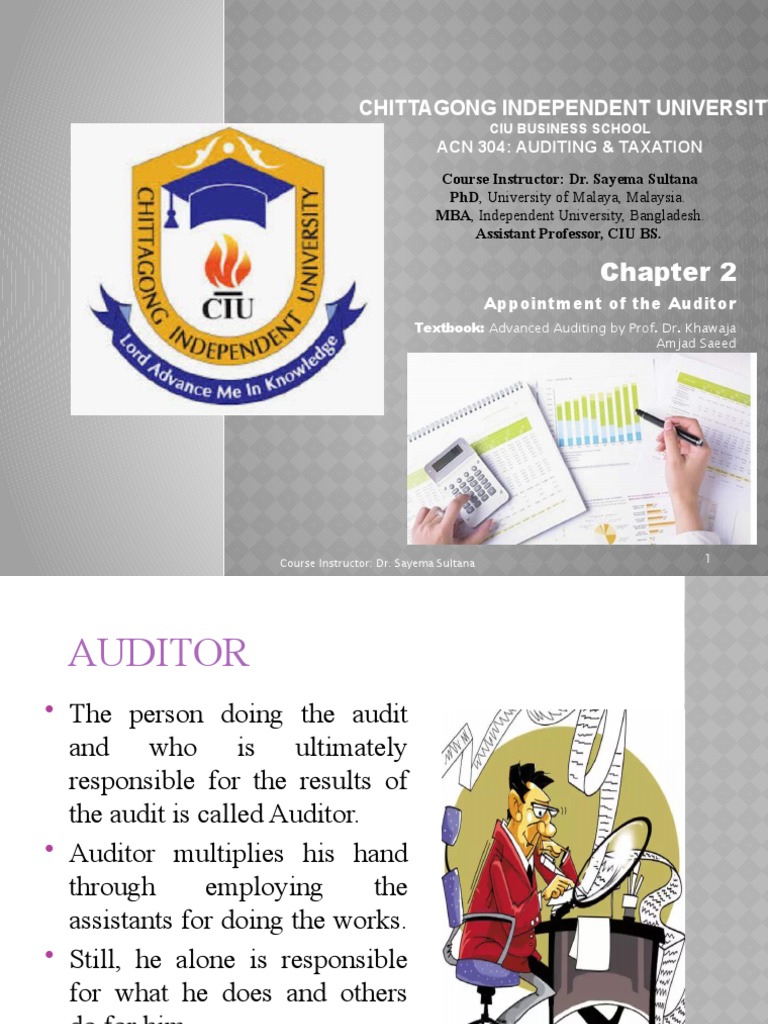 Chittagong Independent University: Acn 304: Auditing & Taxation | PDF ...
