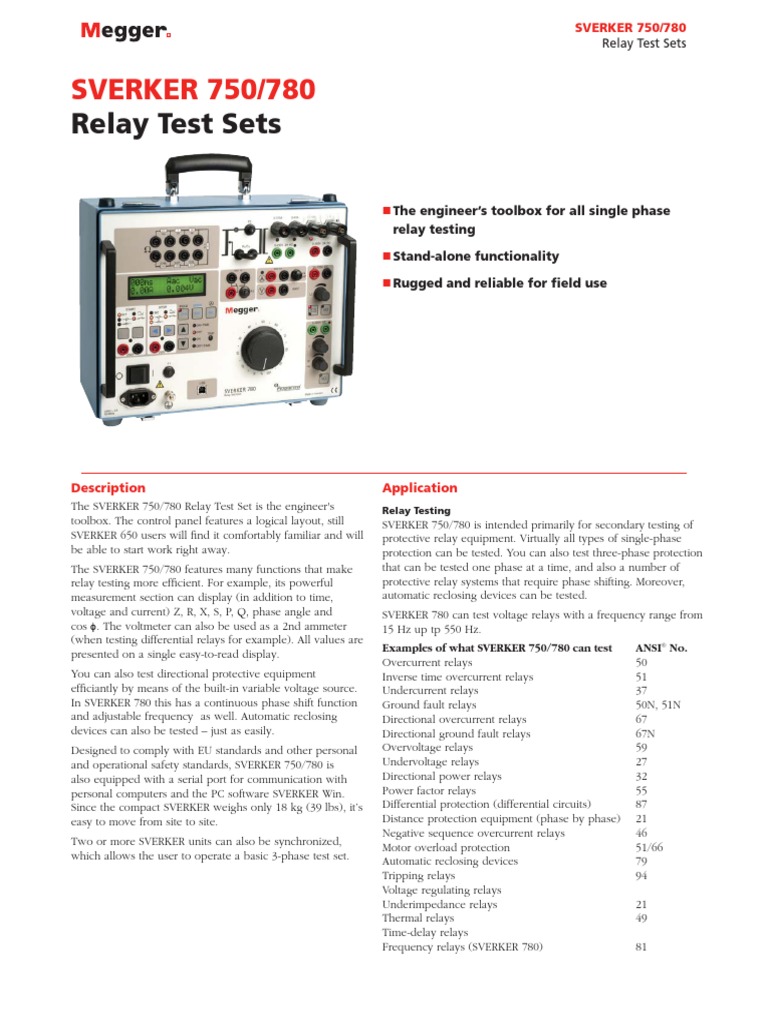Sverker 750 Sverker 780 PDF | PDF | Rectifier | Relay