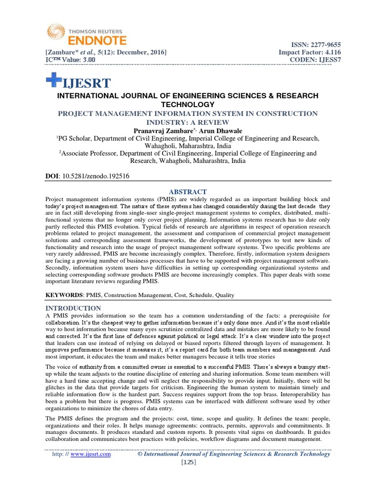 Project Management Information System in PDF | PDF | Information System ...