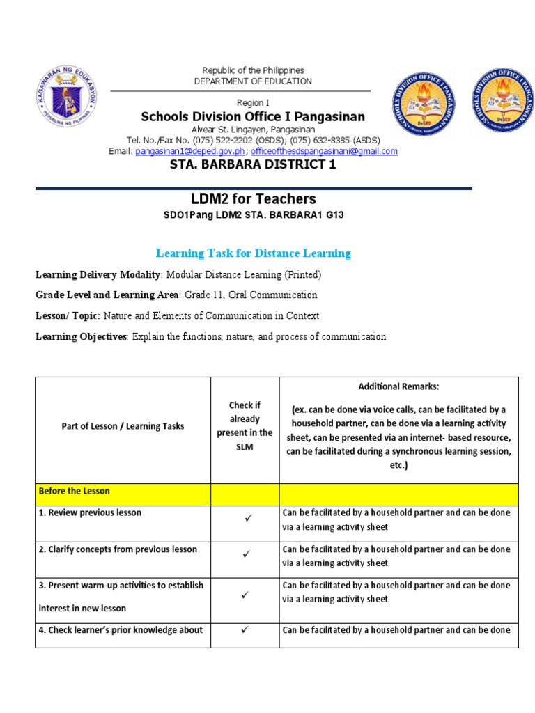 LDM2 For Teachers: Schools Division Office I Pangasinan | PDF | Learning | Behavior Modification