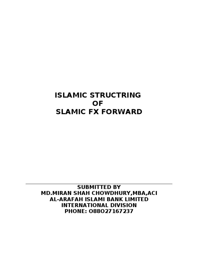 Islamic FX Forward Guide | PDF | Foreign Exchange Market | Islamic ...