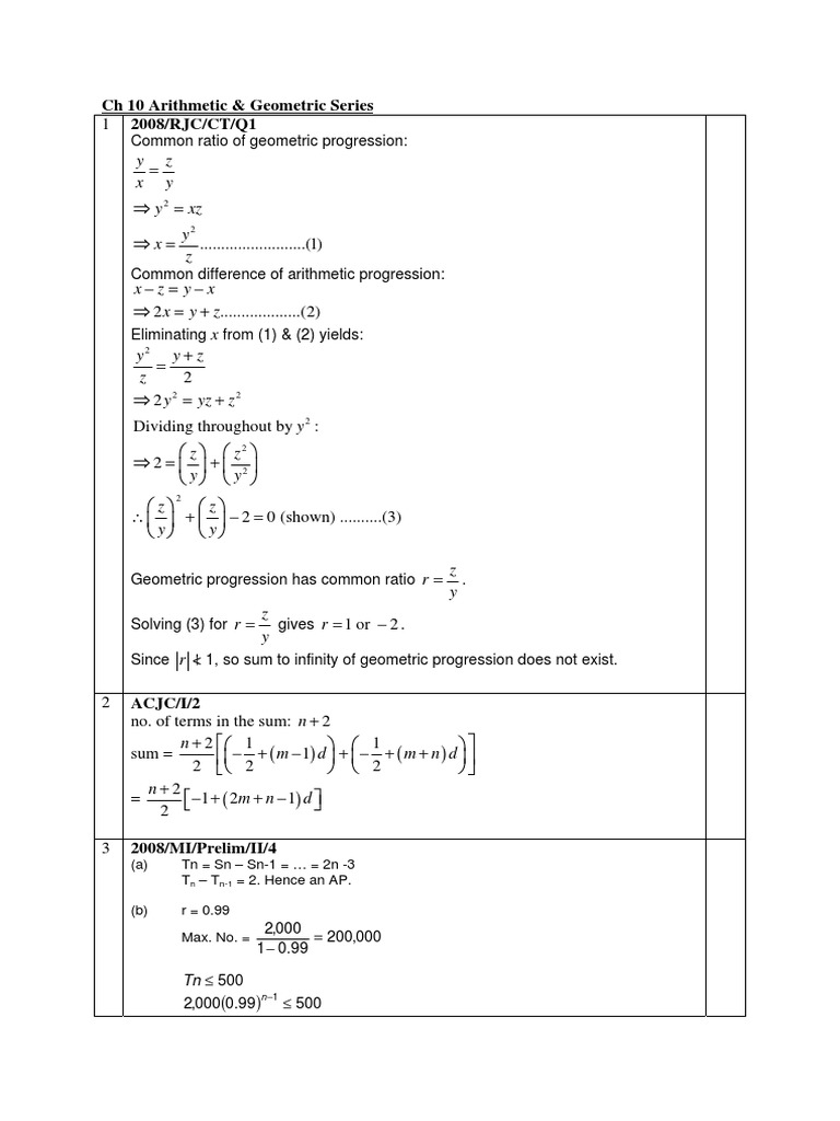 Chapter 10 AP GP Solutions PDF | PDF | Number Theory | Elementary Mathematics