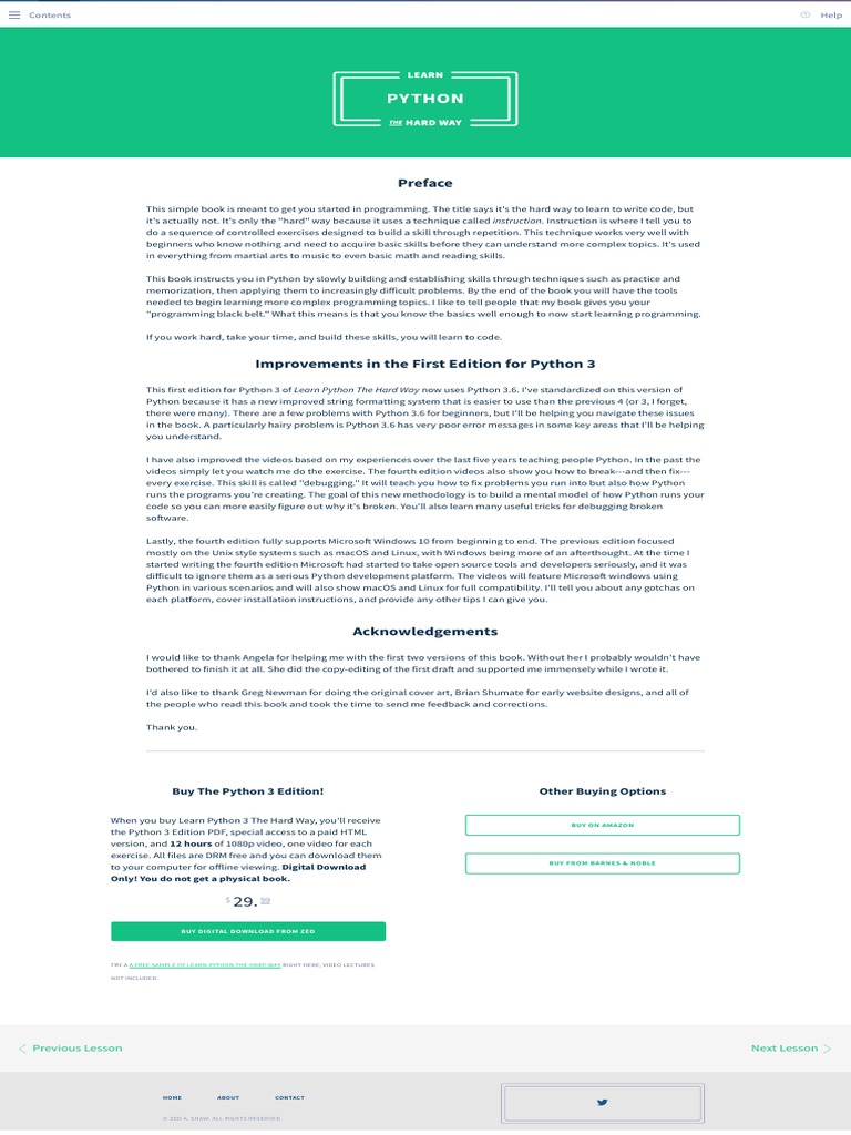 Learn Python The Hard Way PDF | PDF | Computer Programming | Linux