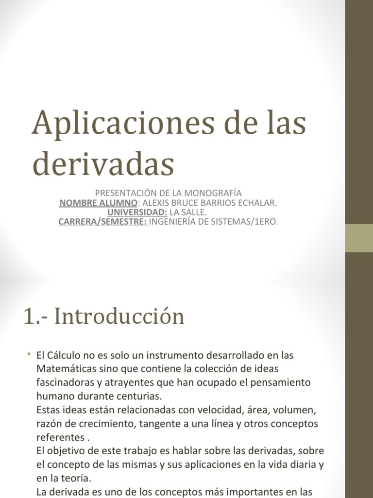 Aplicaciones de Las Derivadas | PDF | Derivado | Velocidad