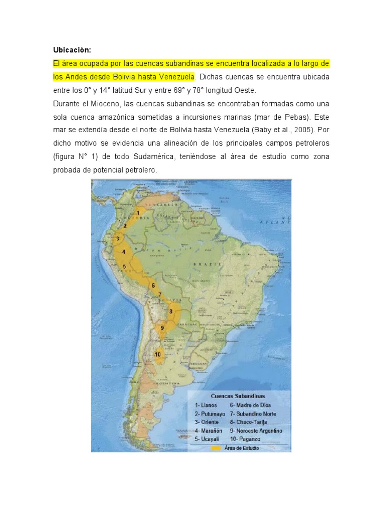 Mar de Pebas y cuencas subandinas | PDF