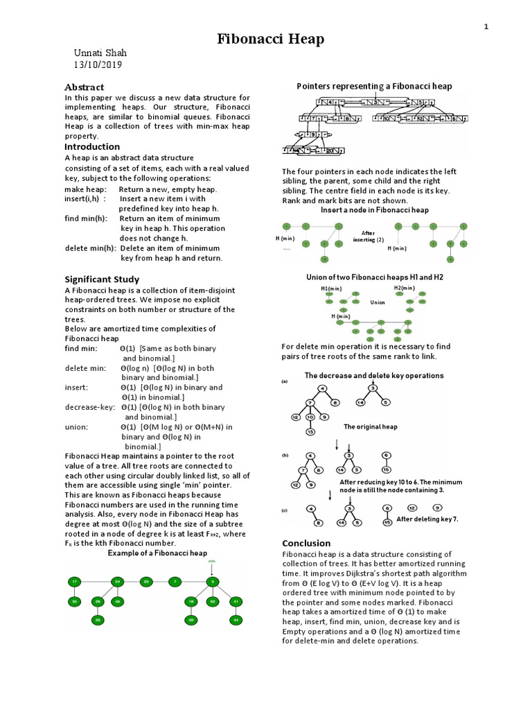 Fibonacci Heap | PDF | Algorithms And Data Structures | Computer Data