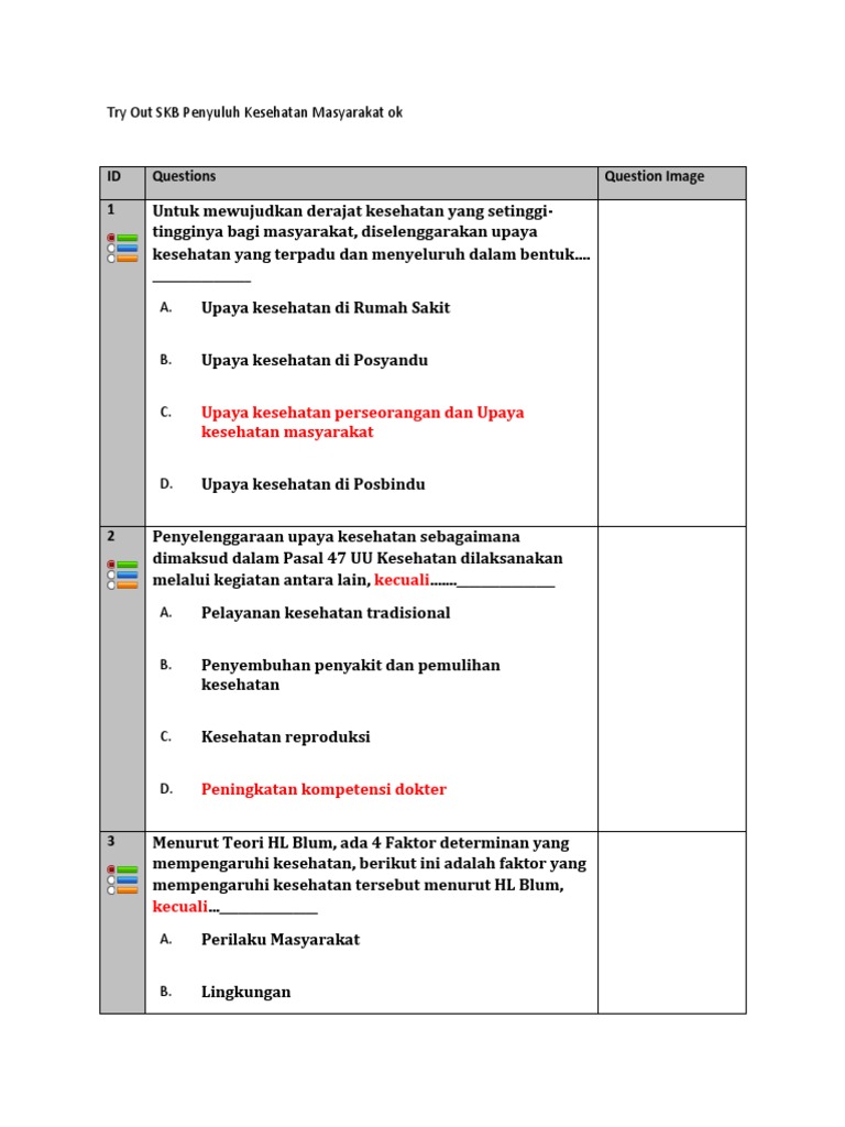 Try Out SKB Penyuluh Kesehatan Masyarakat PDF | PDF