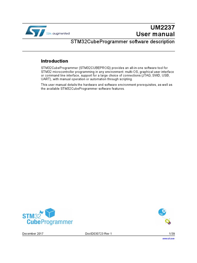 UM2237 STM32CubeProgrammer Software Description | PDF | Installation (Computer Programs ...