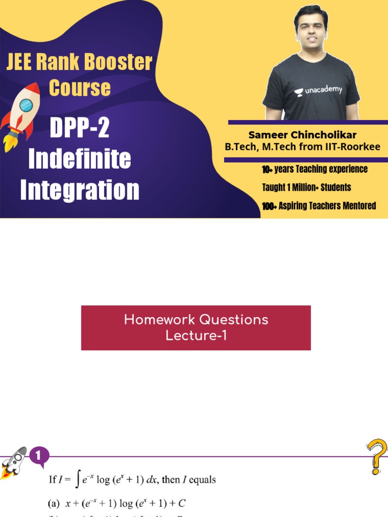 DPP-2 - Indefinite Integration PDF | PDF