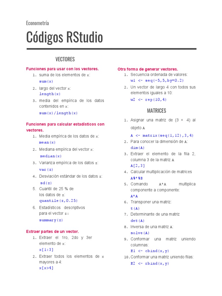 Códigos RStudio | PDF | Distribución normal | Matemáticas Aplicadas