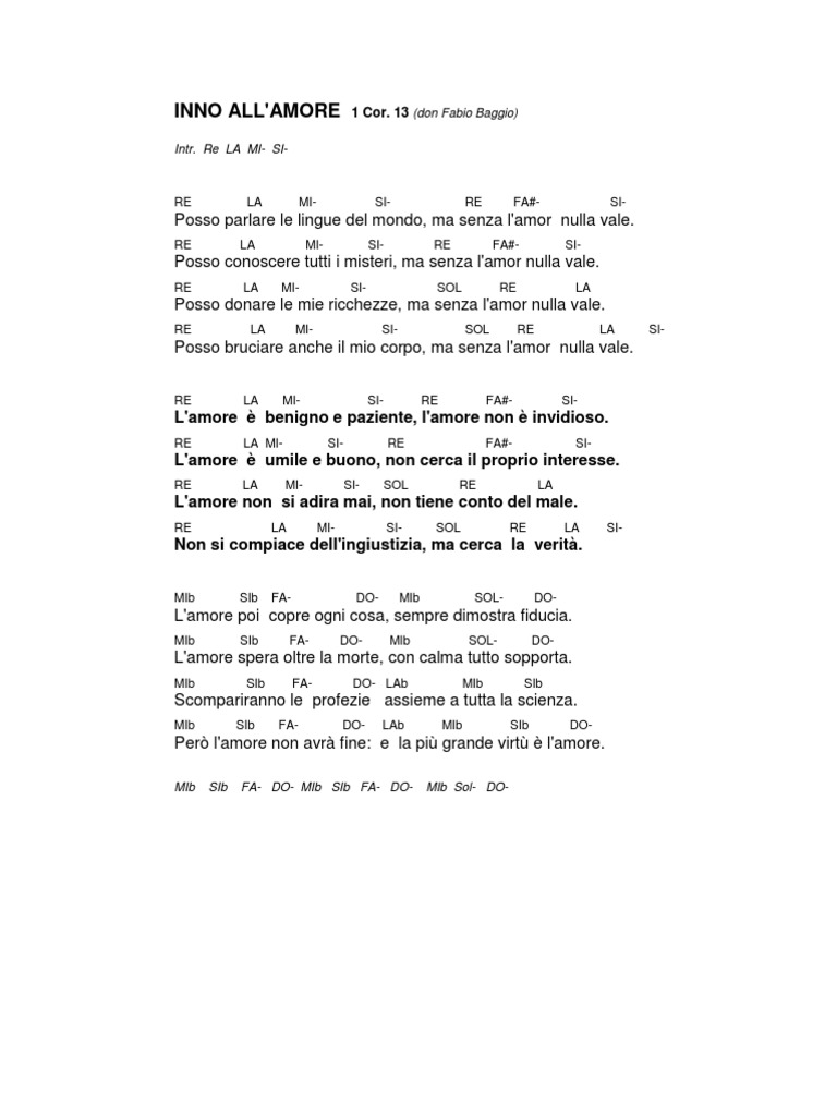 INNO ALL'AMORE - +1tono | PDF